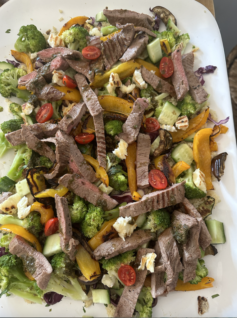 Grass Fed meat: Steak Salad Recipe - Priya Tew